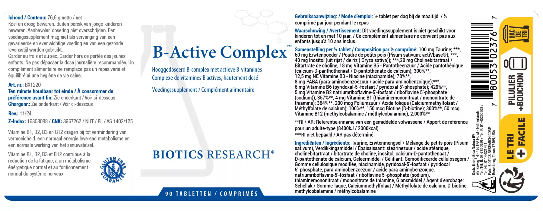 B-Active Complex | Biotics Research | Energetica Natura